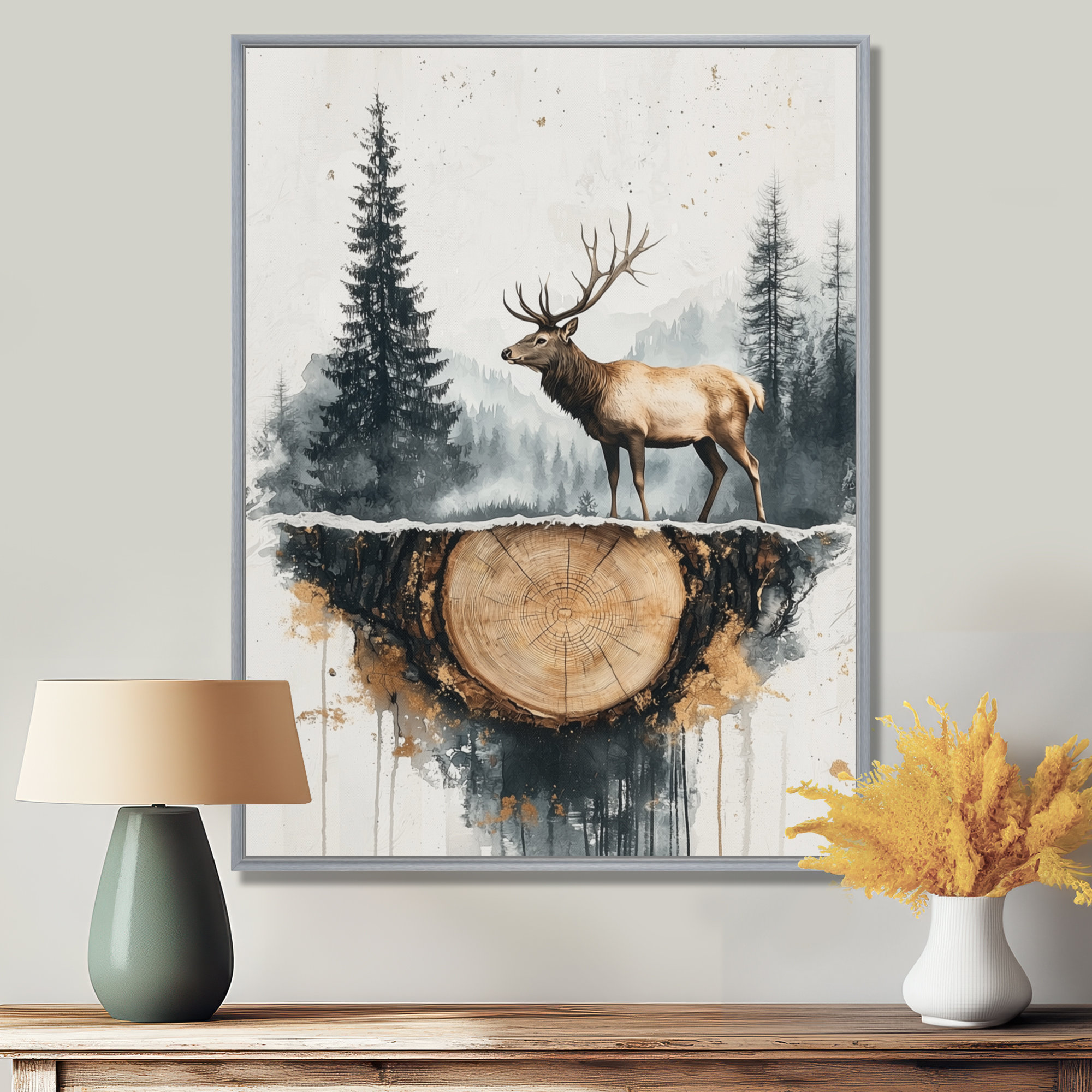 Millwood Pines Graidy Deer Guardian Of The Forest I - Deer Framed ...