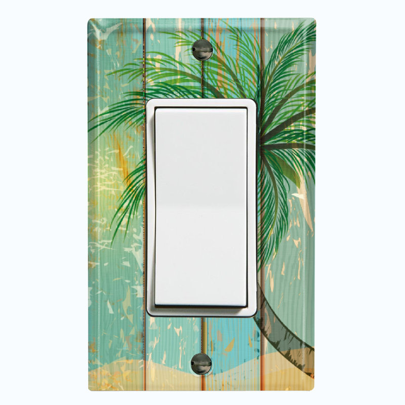 WorldAcc Palm Tree Green Fence Nature Themed 1 - Gang Rocker Standard ...