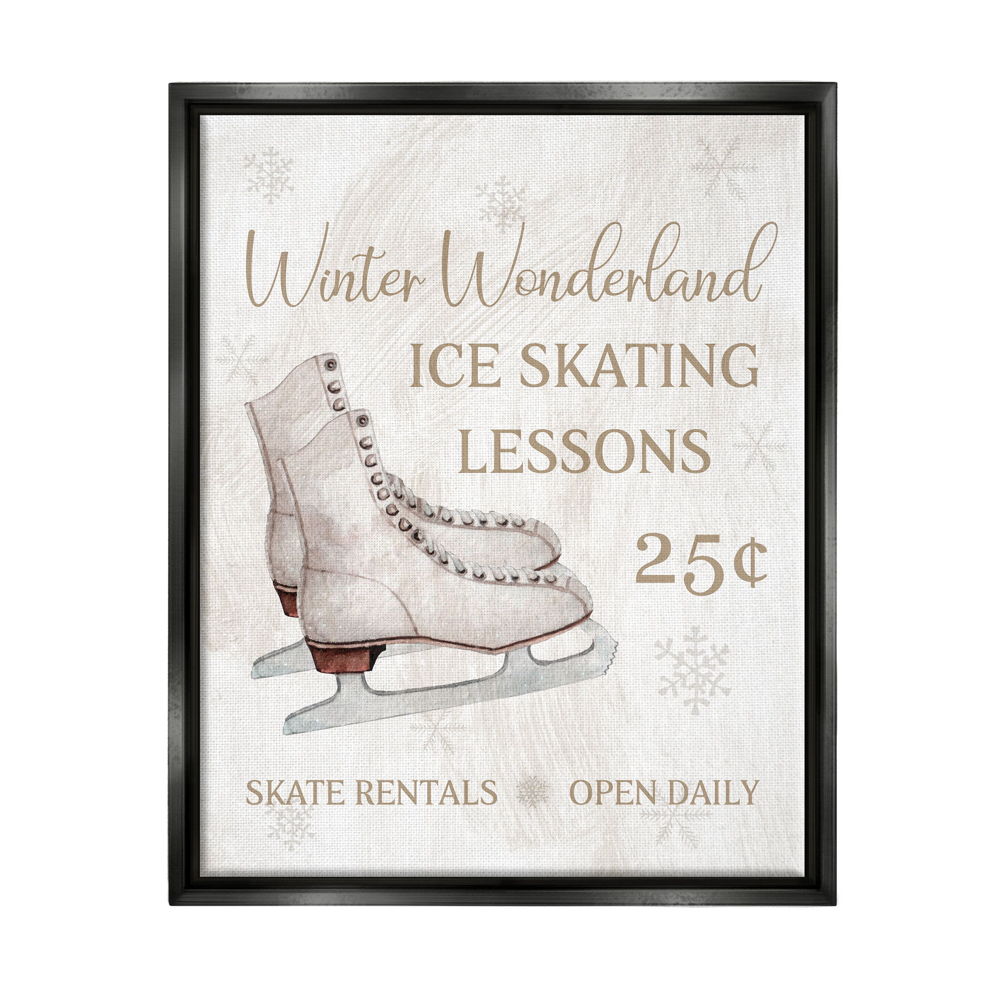 Zoomie Kids Ice Skating Lessons Sign by Conrad Knutsen Floater Frame ...