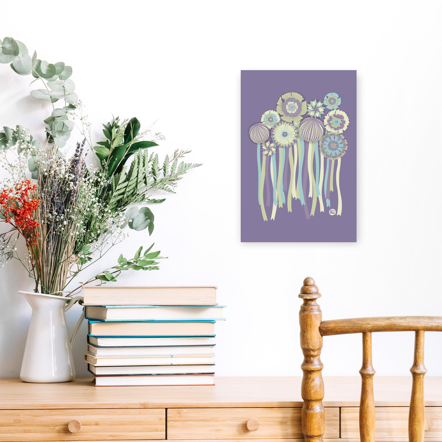 Latitude Run® Contemporary Art Colorful Vibrant Contemporary Violet ...