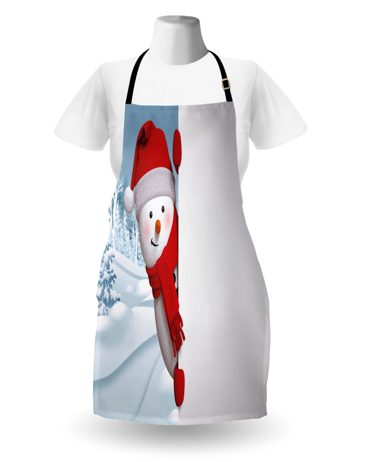 The Holiday Aisle® Snowman Apron Unisex, Funny Peaceful Woods, Adult ...
