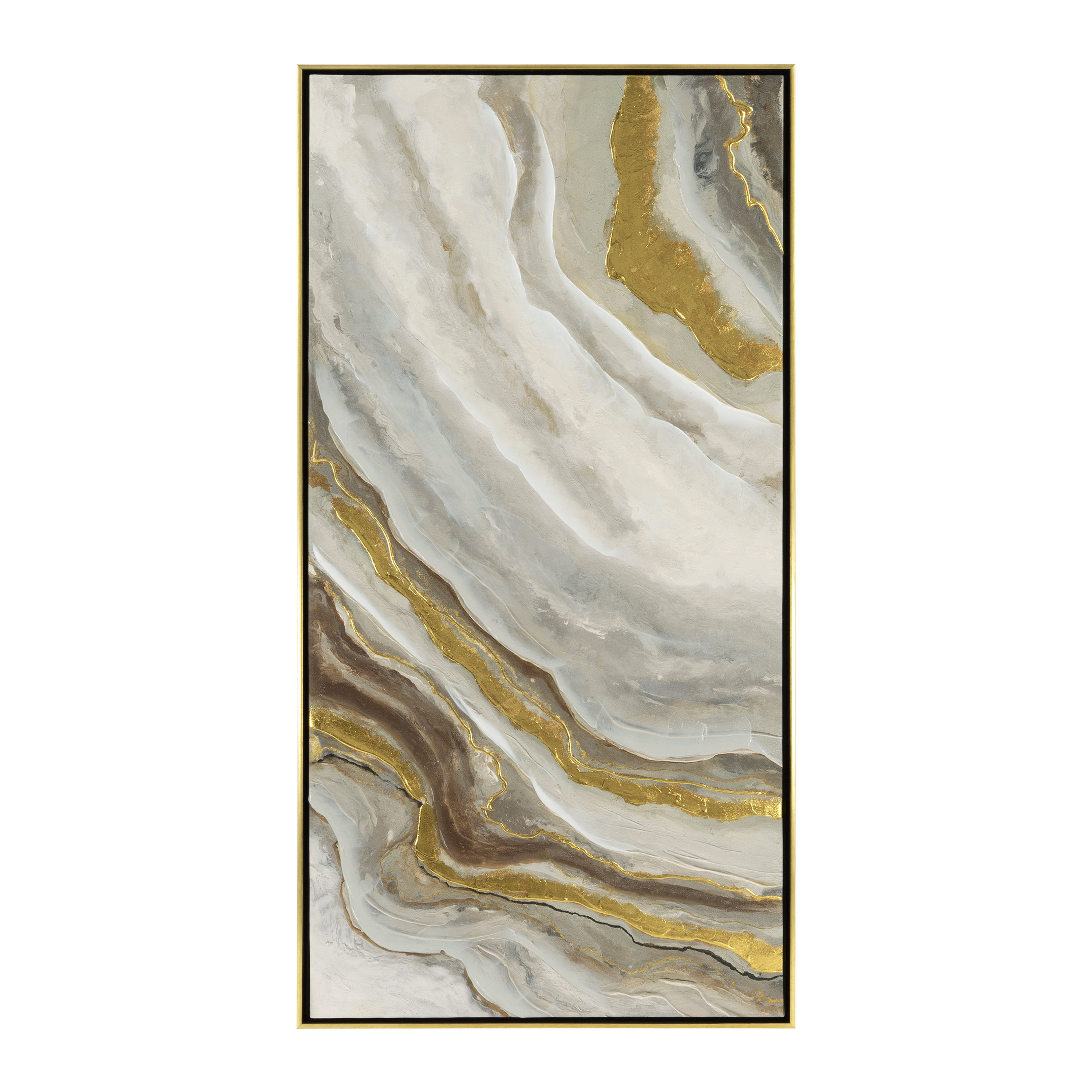 Mercer41 Golden Swell Framed Embellished Canvas by Art Brand Studios ...