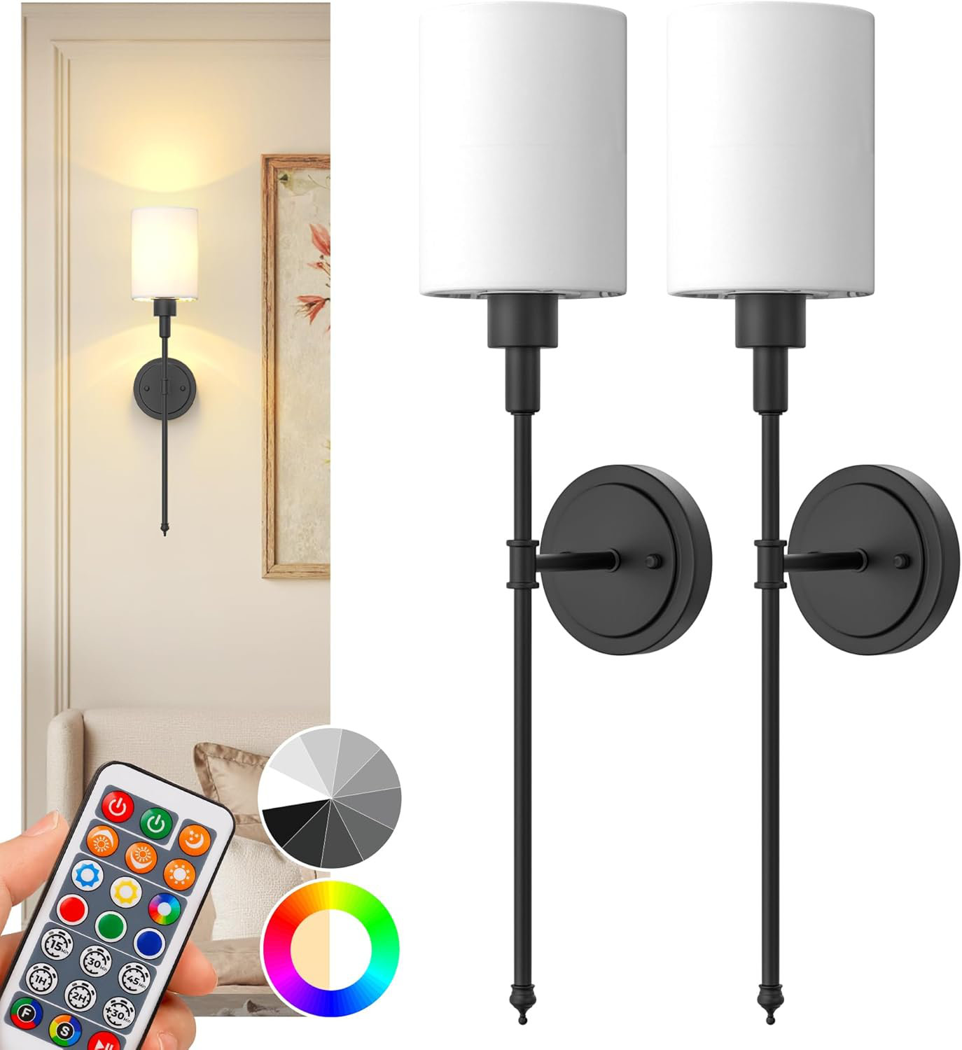 Ebern Designs RGB Wall Sconce | Wayfair