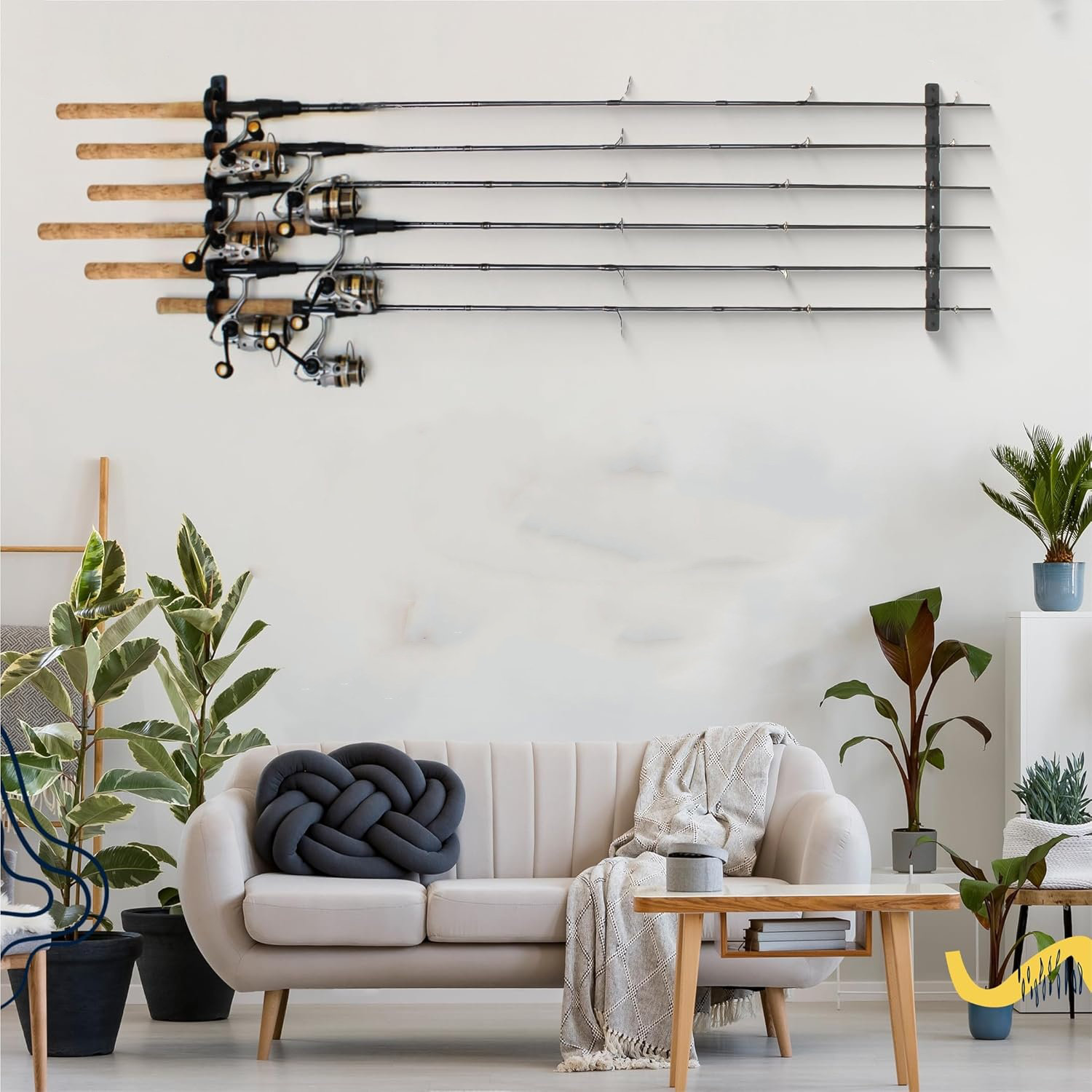 WFX Utility™ Ceiling Fishing Rod Holder for 6 Rods | Wayfair