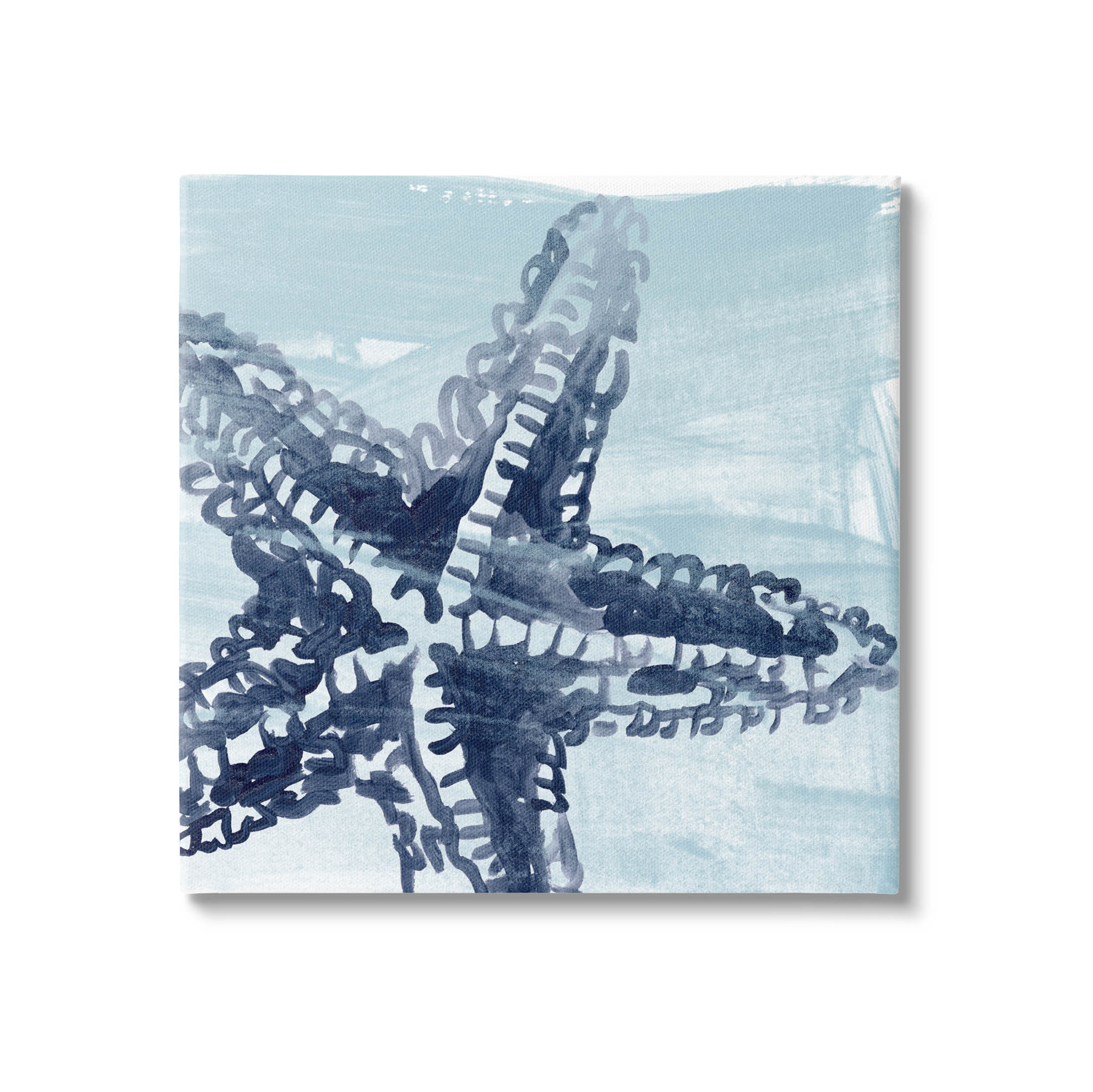 Stupell Industries Modern Sea Life Starfish Canvas Wall Art By June ...