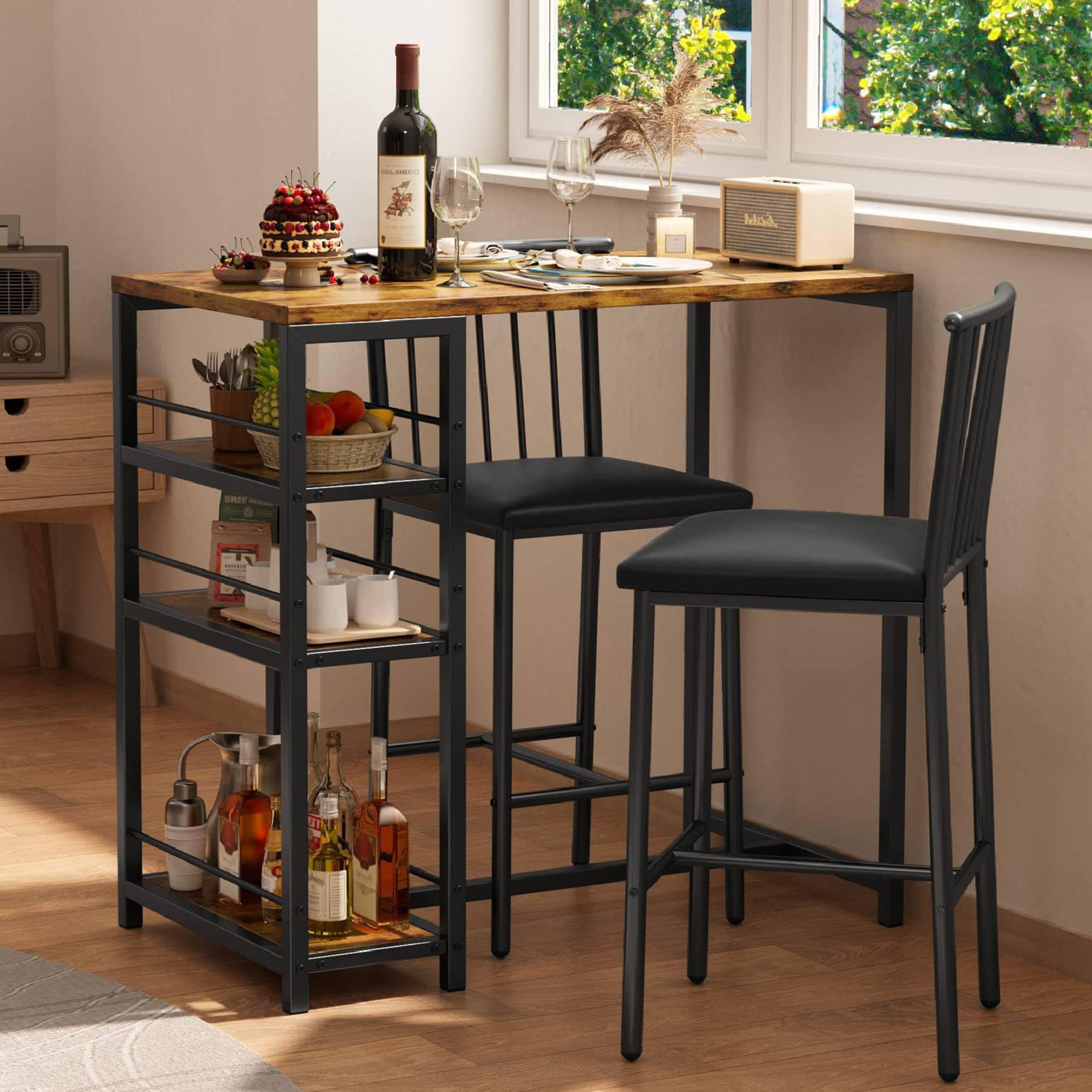 Mercer41 3 Piece Dining Table Set for Small Space - Wayfair Canada