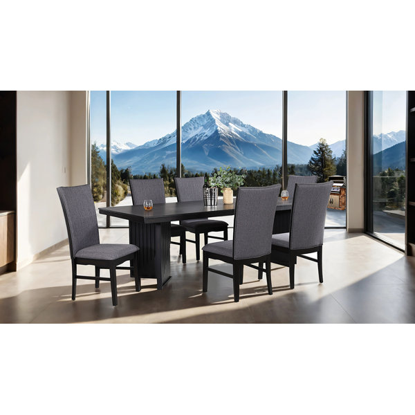 Winston Porter Ipswich 7-pcs Dining Table Set | Wayfair