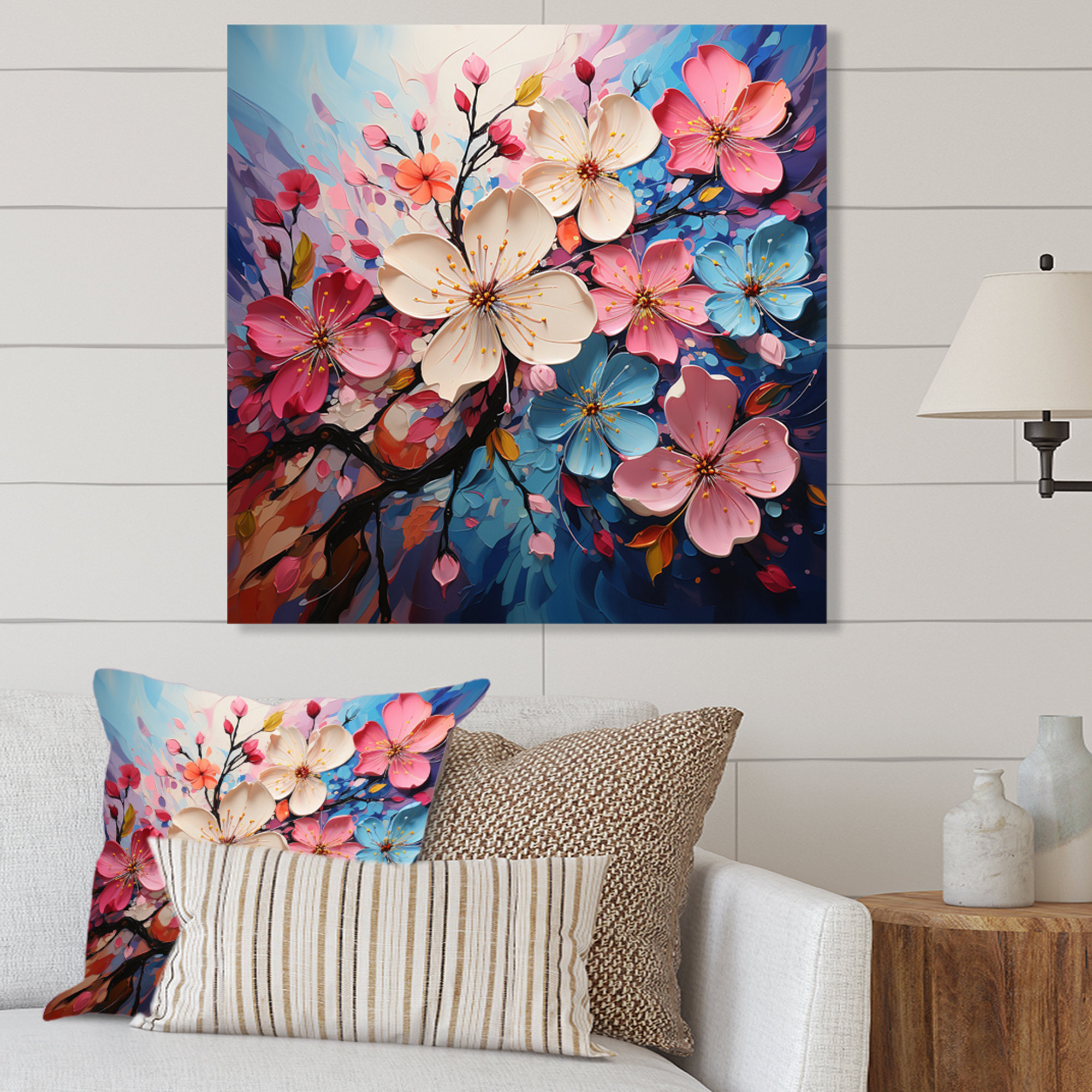 Winston Porter Apple Blossom Expressionist Burst IV - Floral Print on ...