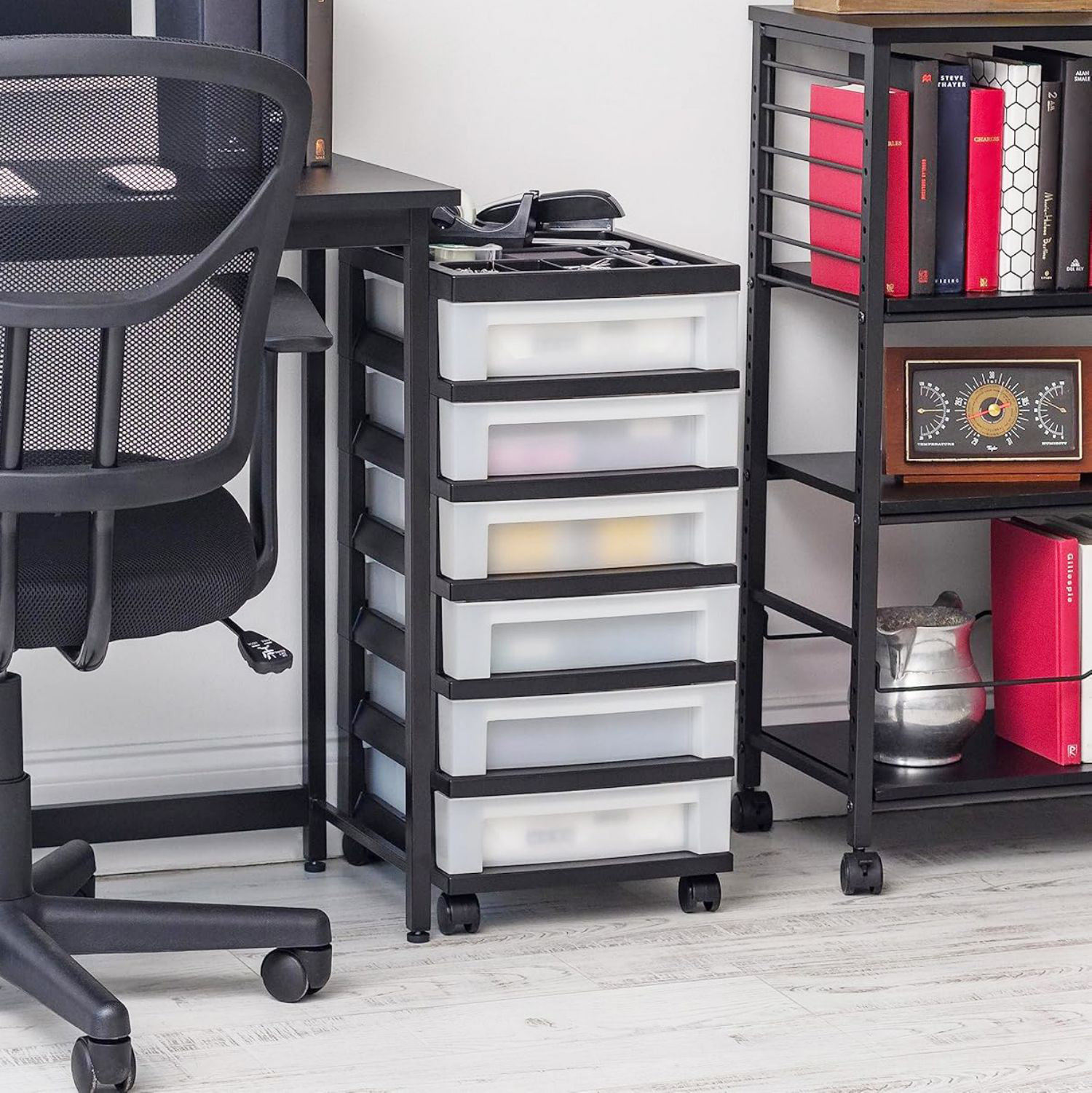 Latitude Run® Plastic Drawer Storage Organizer Rolling Cart, with ...