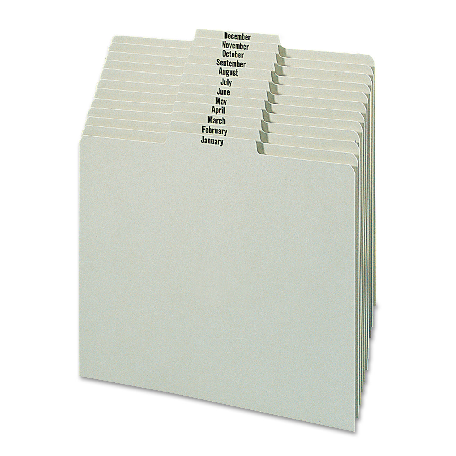 Smead Manufacturing Company Pressboard Monthly Recycled Top Tab File ...