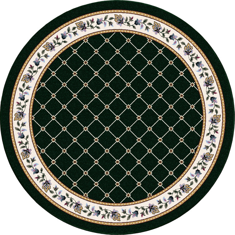 Milliken Signature Symphony Emerald Floral Lattice Area Rug & Reviews ...