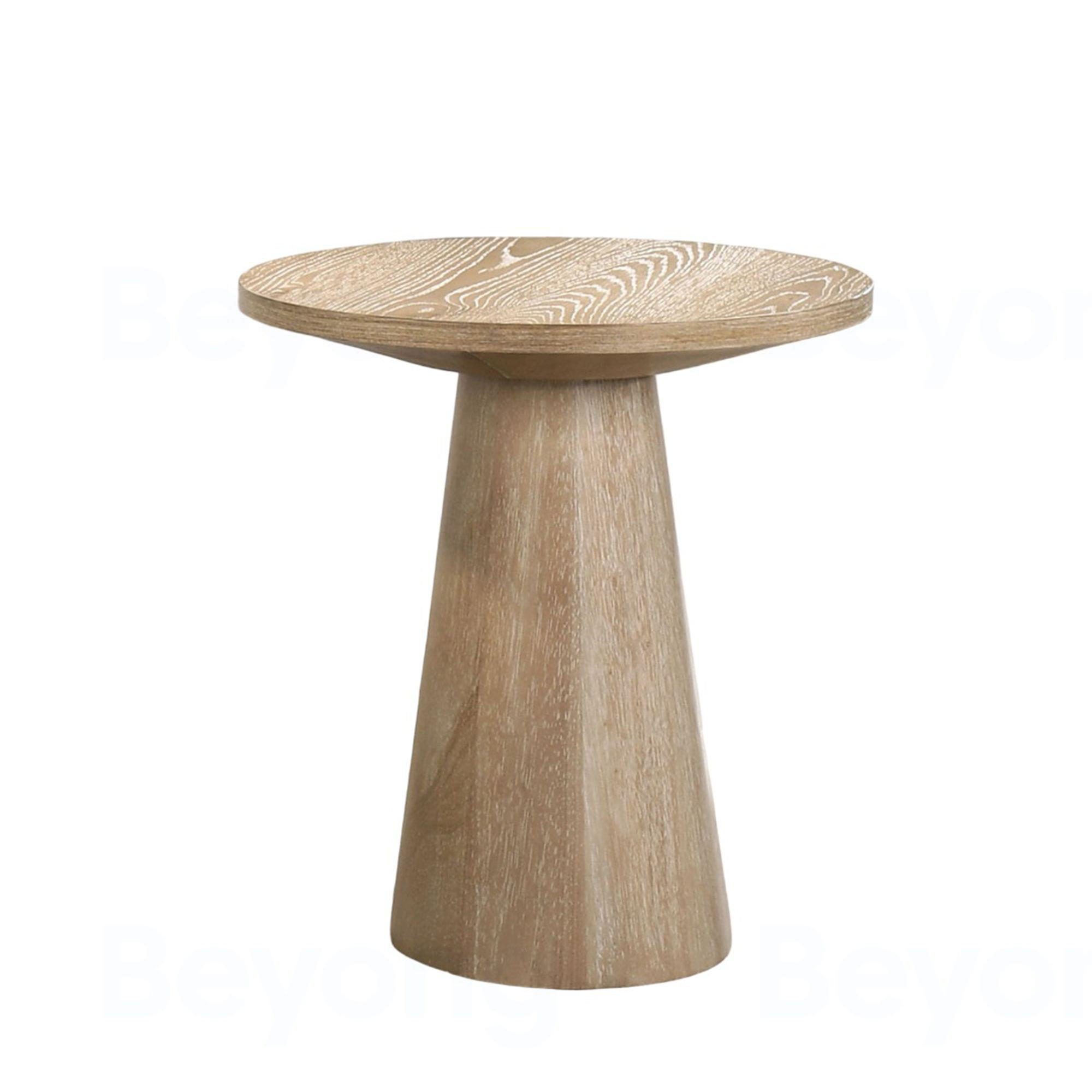 Hokku Designs Unique Cone Base Pedestal Round End Table Contemporary ...