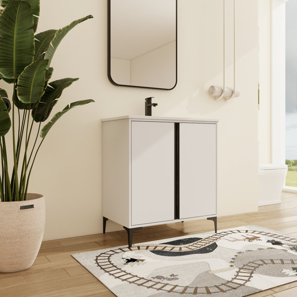 Wrought Studio™ Jebbe 30''Single Freestanding Bathroom Vanity with Sink ...