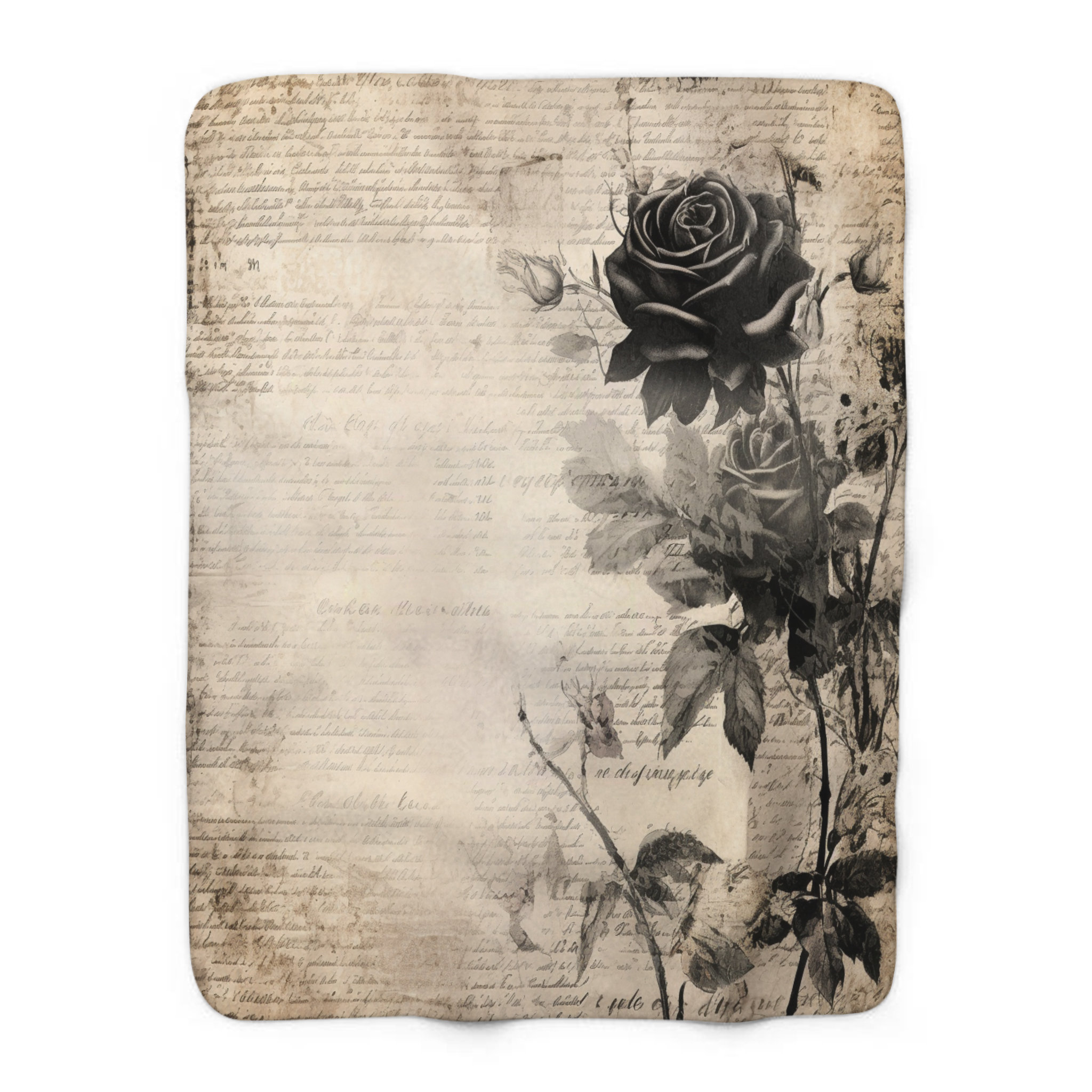 MentionedYou Time-Worn Flower Fantasy - 1 Piece Premium Sherpa Blanket ...