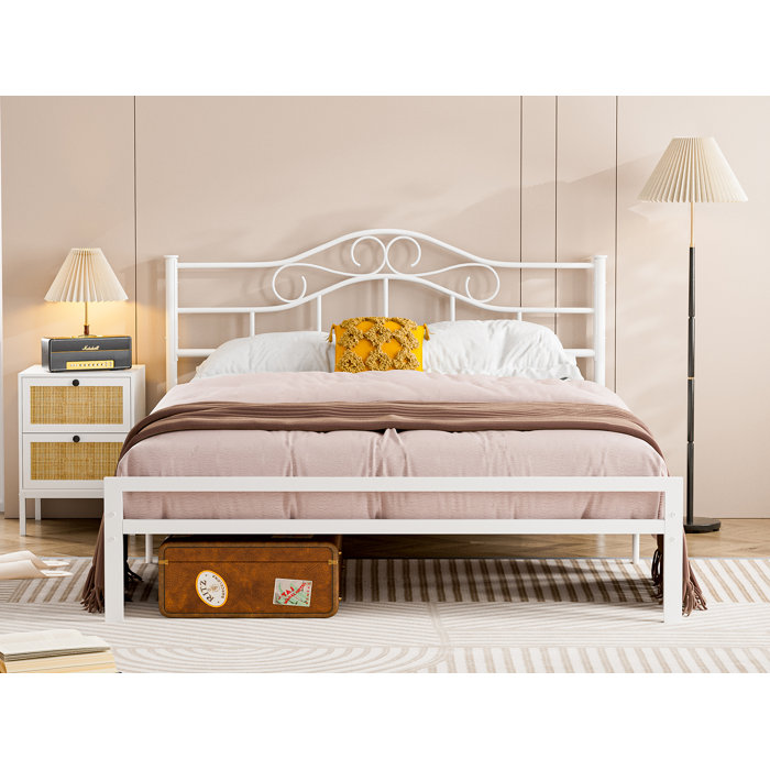 Red Barrel Studio® Anary Metal Headboard, Adjustable Height, Steel ...