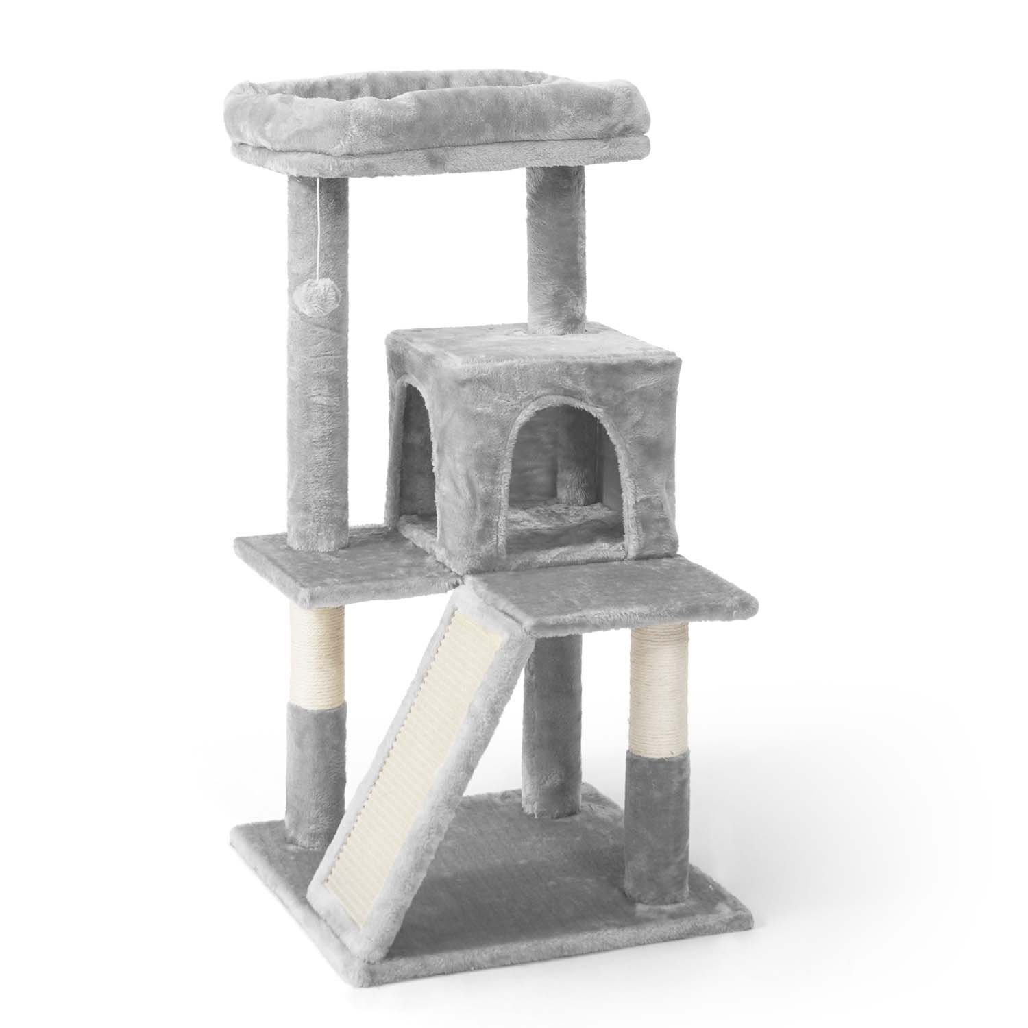 Caphaus Cat Tower For Indoor Cats, Modern Cute 37-inch Small Cat Tree ...