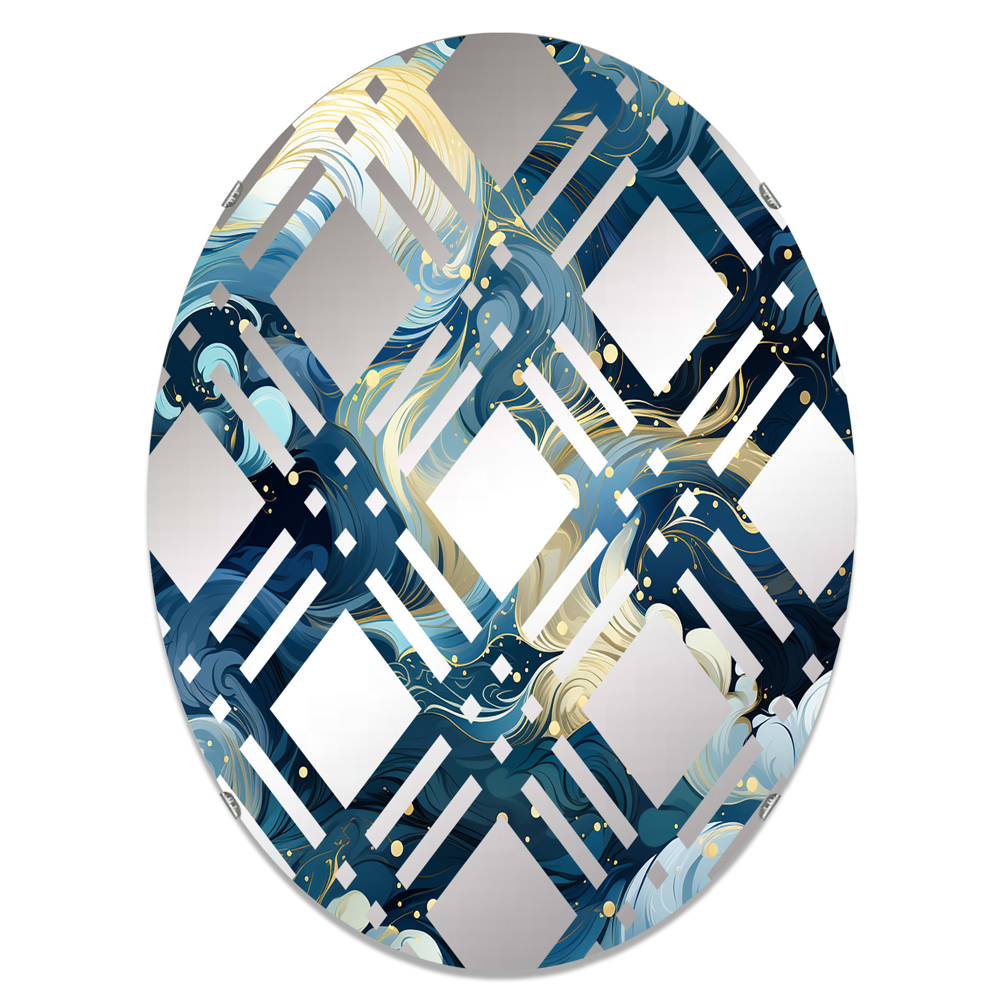 Design Art White Cosmic Marble Elegant Whirls I - Plaid Decorative ...