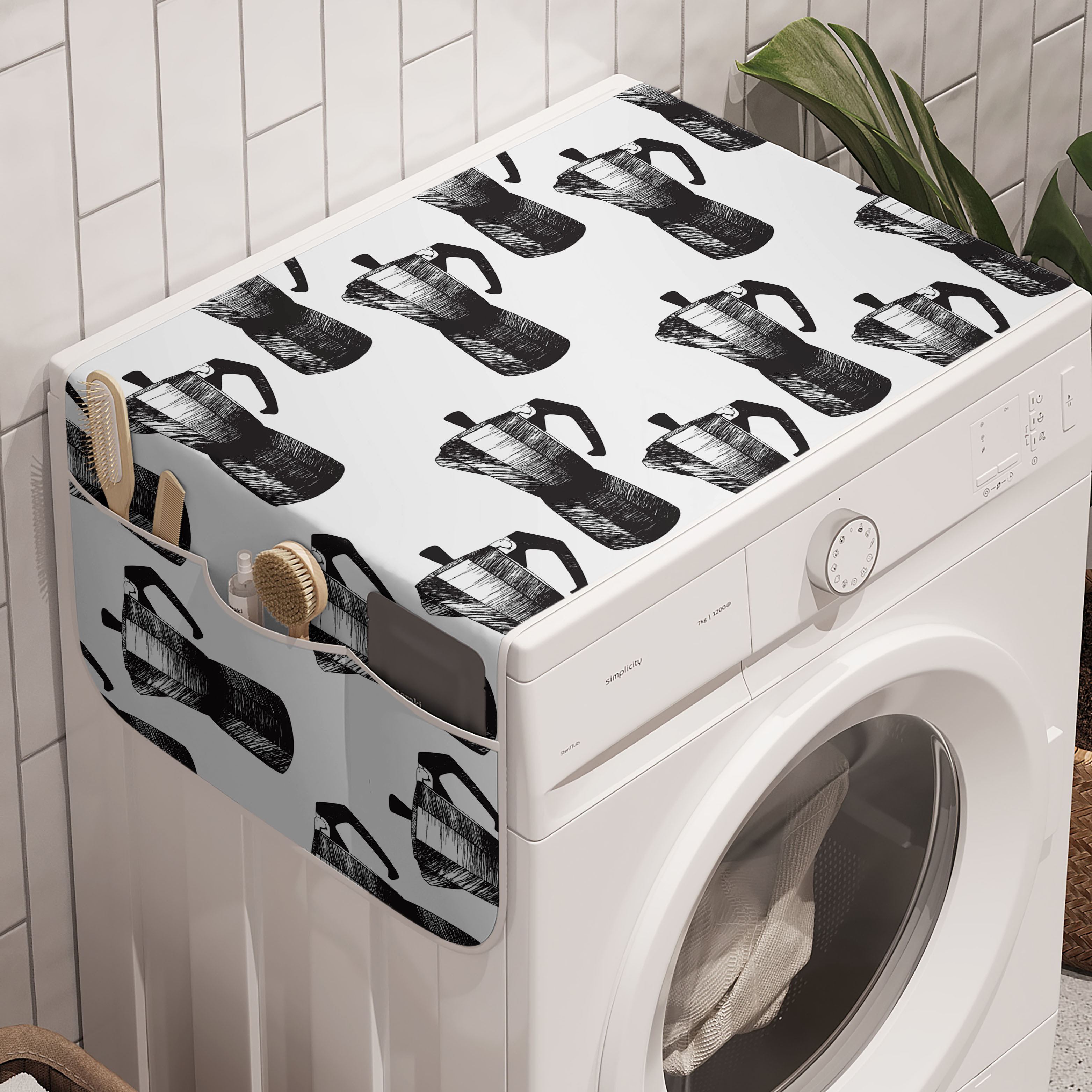 East Urban Home Coffee Washing Machine Organizer Pack of 2 47" x 18.5 ...