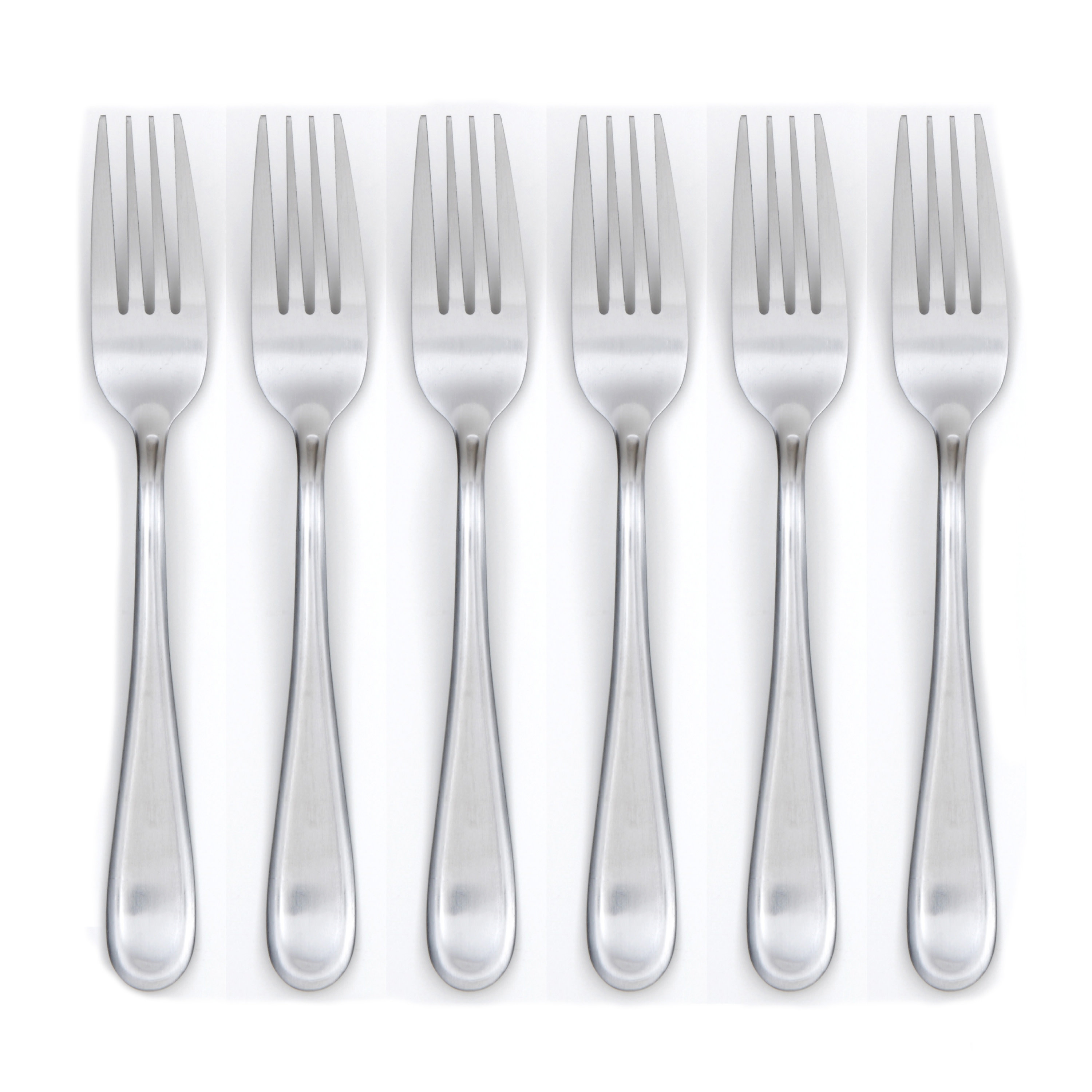 Cambridge Silversmiths Cambridge Malibu Satin Dinner Forks, Set Of 6 ...
