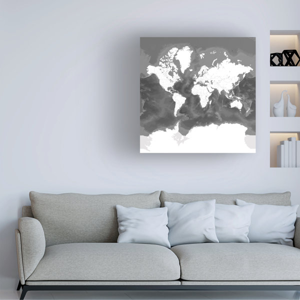 17 Stories «Olson World Map on Canvas» par Rosana Laiz Blursbyai ...