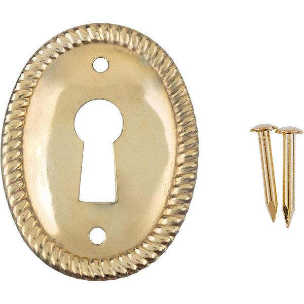 UNIQANTIQ HARDWARE SUPPLY Vertical Oval Stamped Brass Decorative ...
