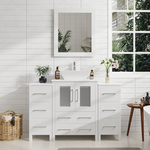 Brayden Studio® Megara 48'' Single Bathroom Vanity with Engineered ...