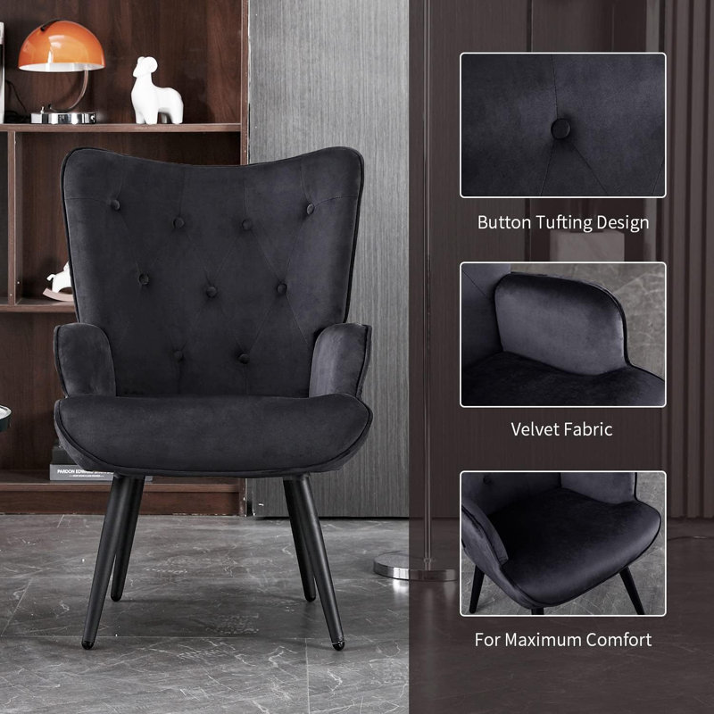 Mercer41 Upholstered Wingback Chair & Reviews | Wayfair