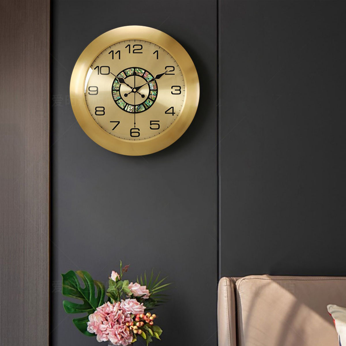 Everly Quinn Modern Minimalist Gold Brass Digital Clock | Wayfair