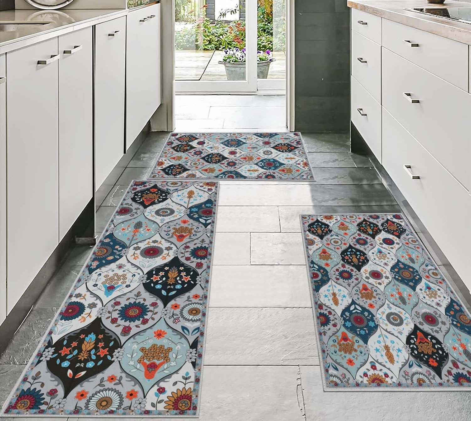 Bungalow Rose The Kitchen Rug Sets of 3 Non Skid Kitchen Rug Sets ...