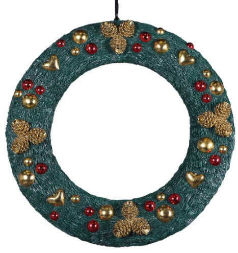 The Holiday Aisle® Alyza Christmas Wreath Statue | Wayfair
