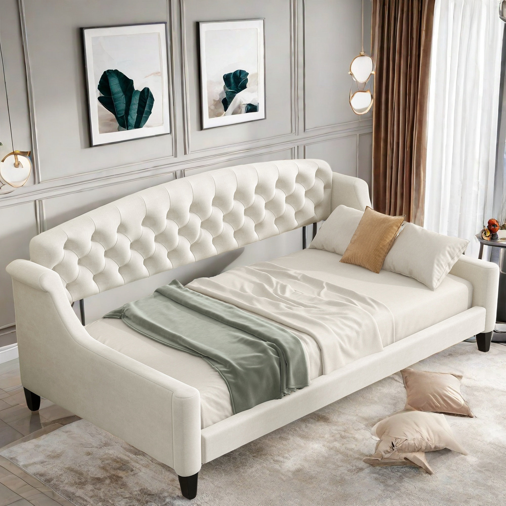 Lark Manor™ Garnelle Modern Upholstered Daybed With Tufted Button ...
