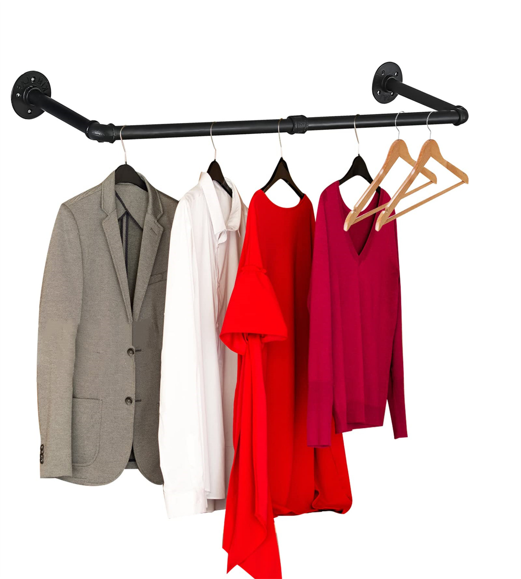 Williston Forge Jisele Metal Wall Mounted Clothes Rack | Wayfair