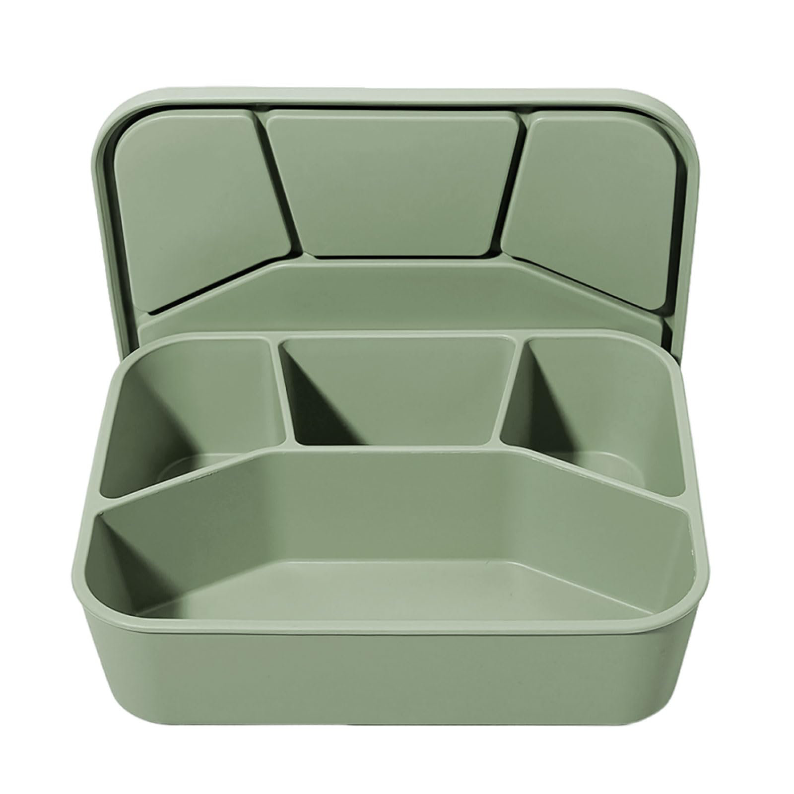 Prep & Savour Silicone Bento Box, 4 Compartment Hard-Shell Food Grade ...