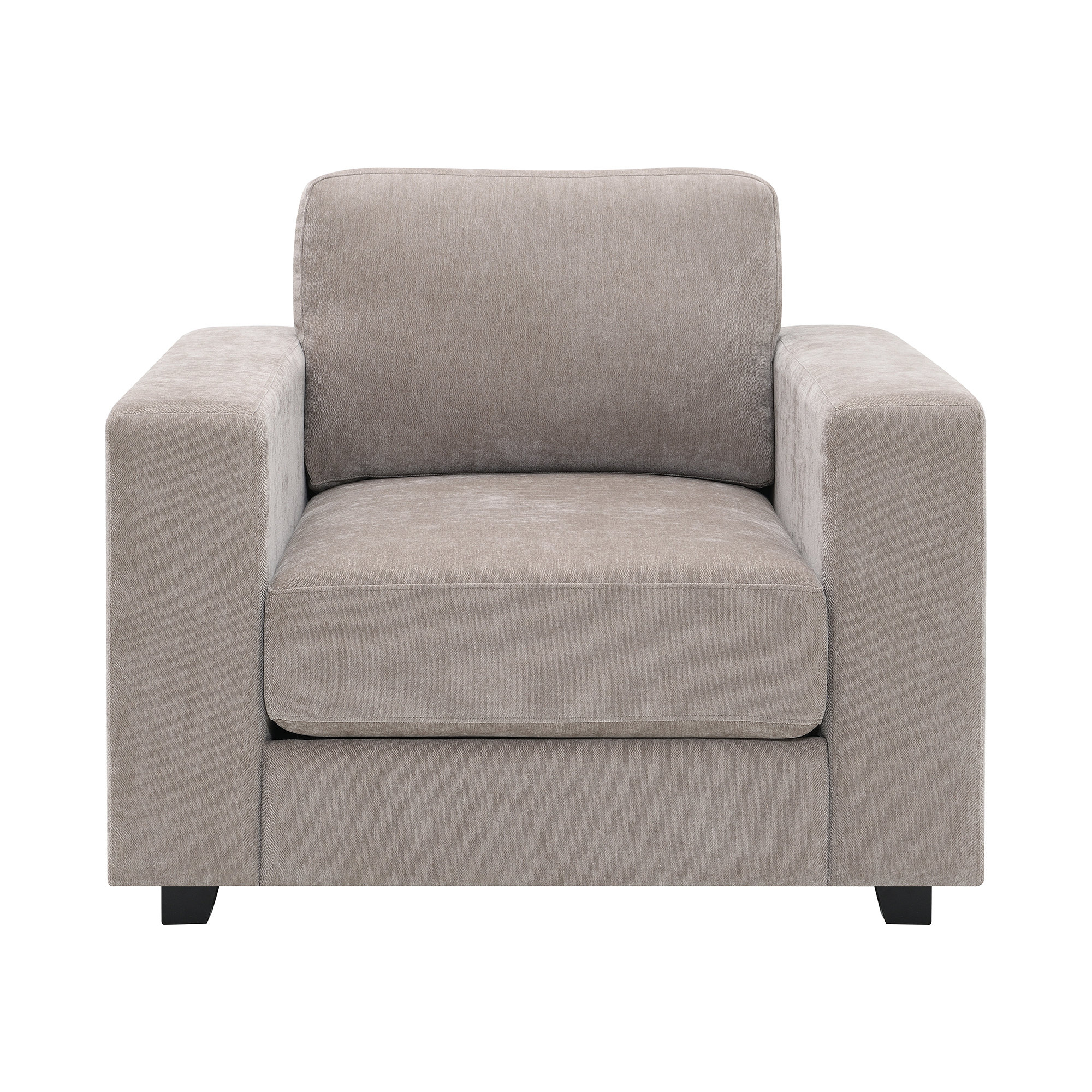 Mercer41 Cozy Upholstered Chenille Chair For Living Spaces, Mid-century ...