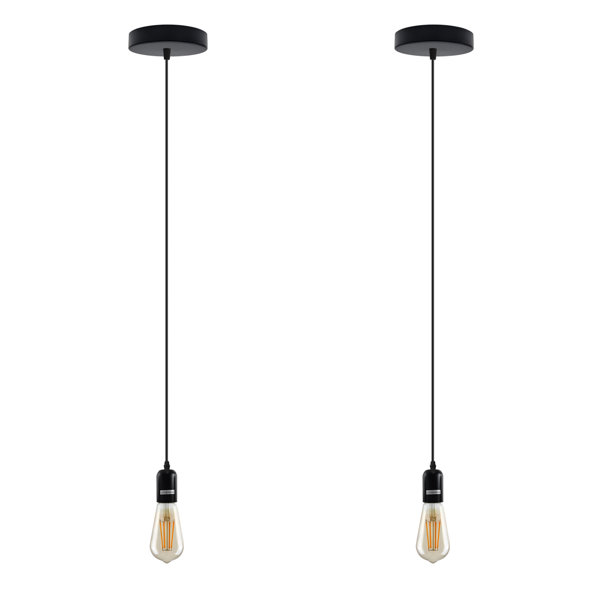 17 Stories Matline 1 - Light Black Single Pendant | Wayfair.co.uk