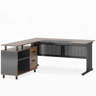 17 Stories 63" L-Shaped Executive Desk with File Cabinet, Large Modern ...