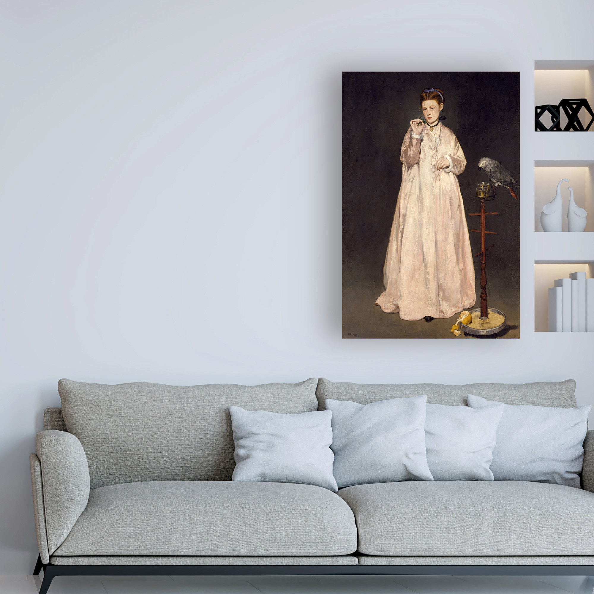 Charlton Home 'Young lady in 1822' by Manet - Painting Print on Canvas ...