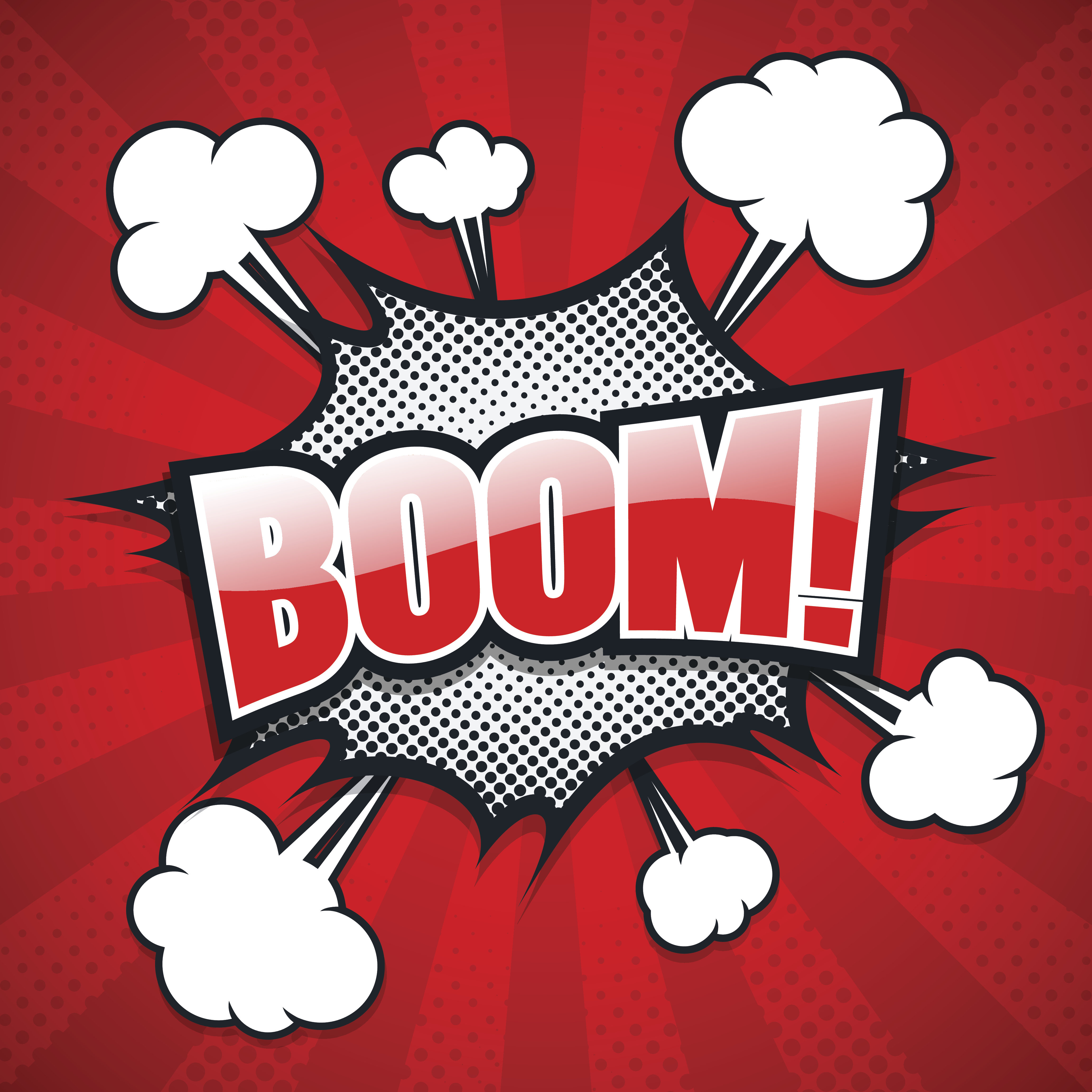 Trinx Comic Speech Bubble, Boom, Vector Illustration - Wayfair Canada
