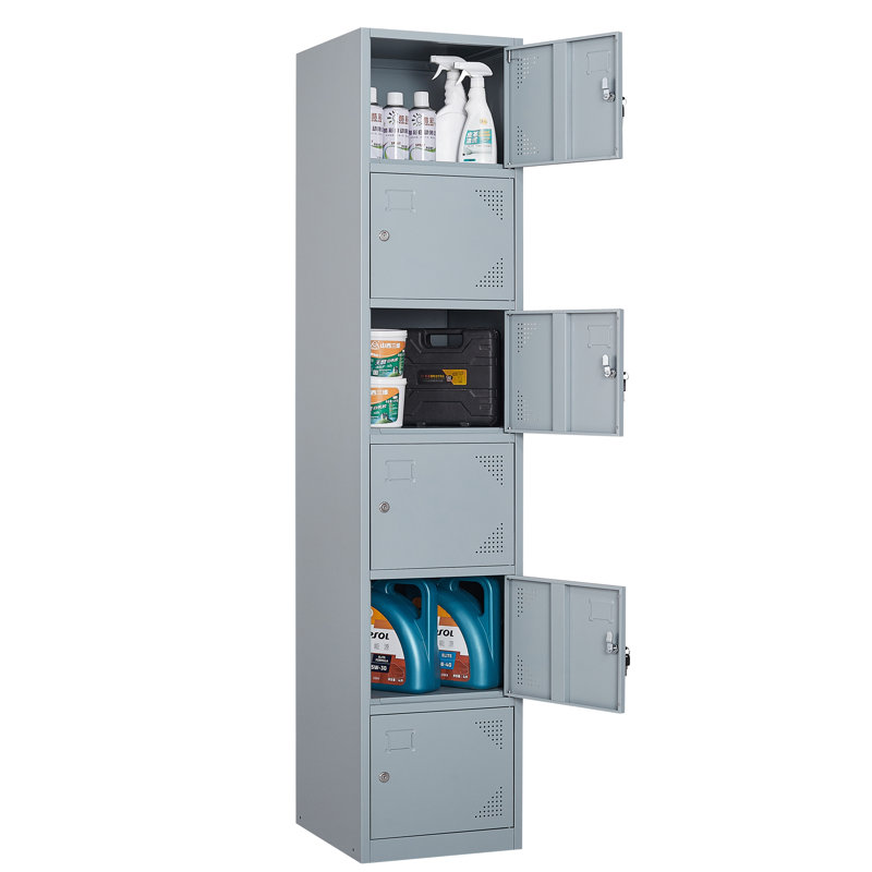 Steelcube 15 Wide Steel Storage Locker with 6 Doors for Employees ...