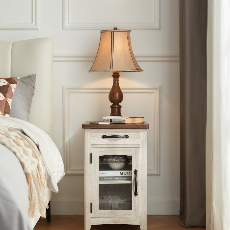 Lark Manor™ Aneshia End Table with Storage and Charging Station ...
