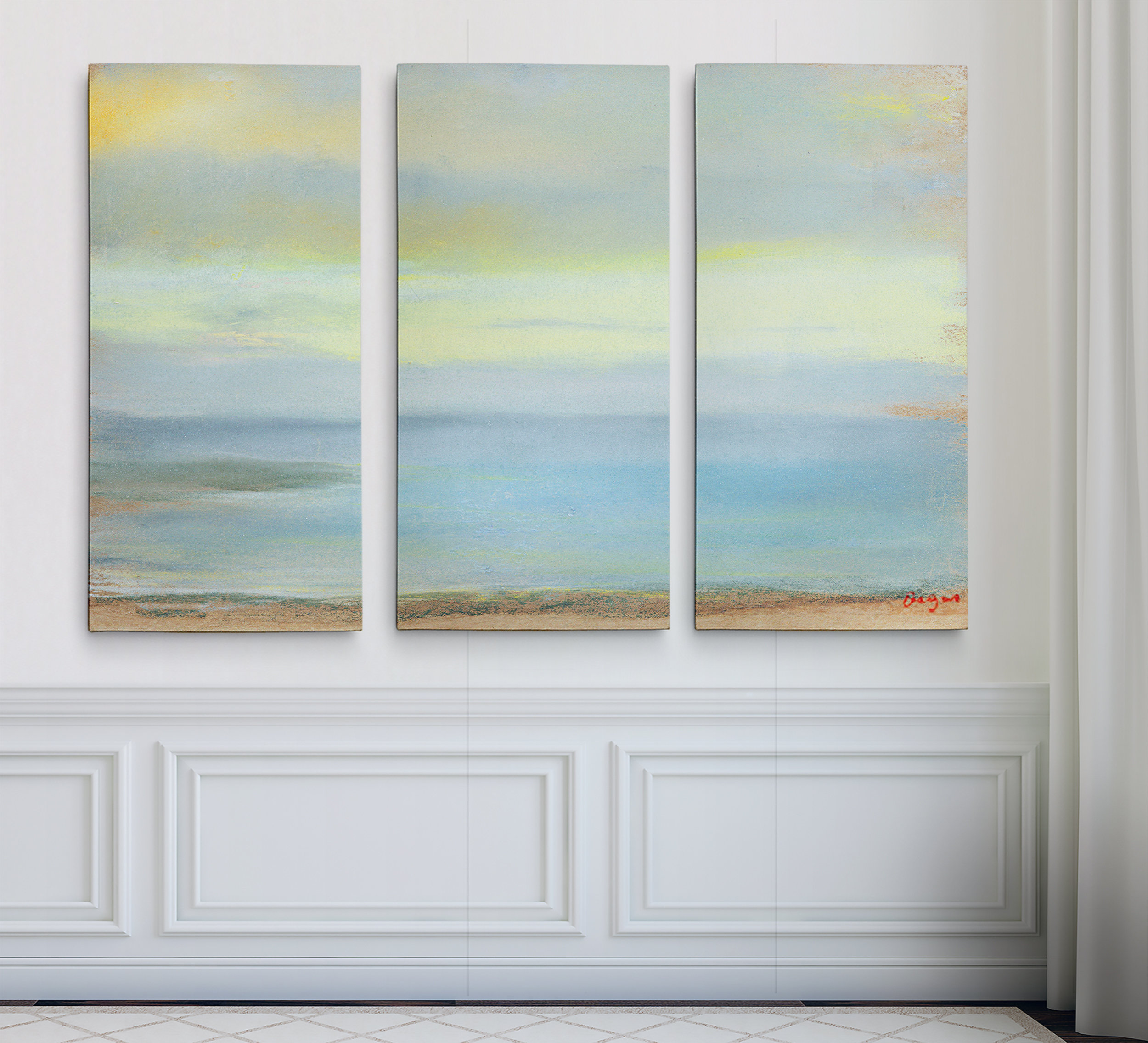 Highland Dunes 'Marine Sunset Degas' Multi-Piece Image on Wrapped ...