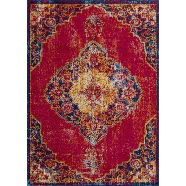 Bungalow Rose Rummond Performance Red Rug & Reviews | Wayfair