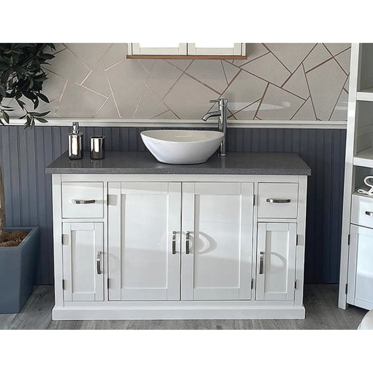 Ebern Designs Antonucci Solid Beech 1230mm Free-standing Single Vanity ...