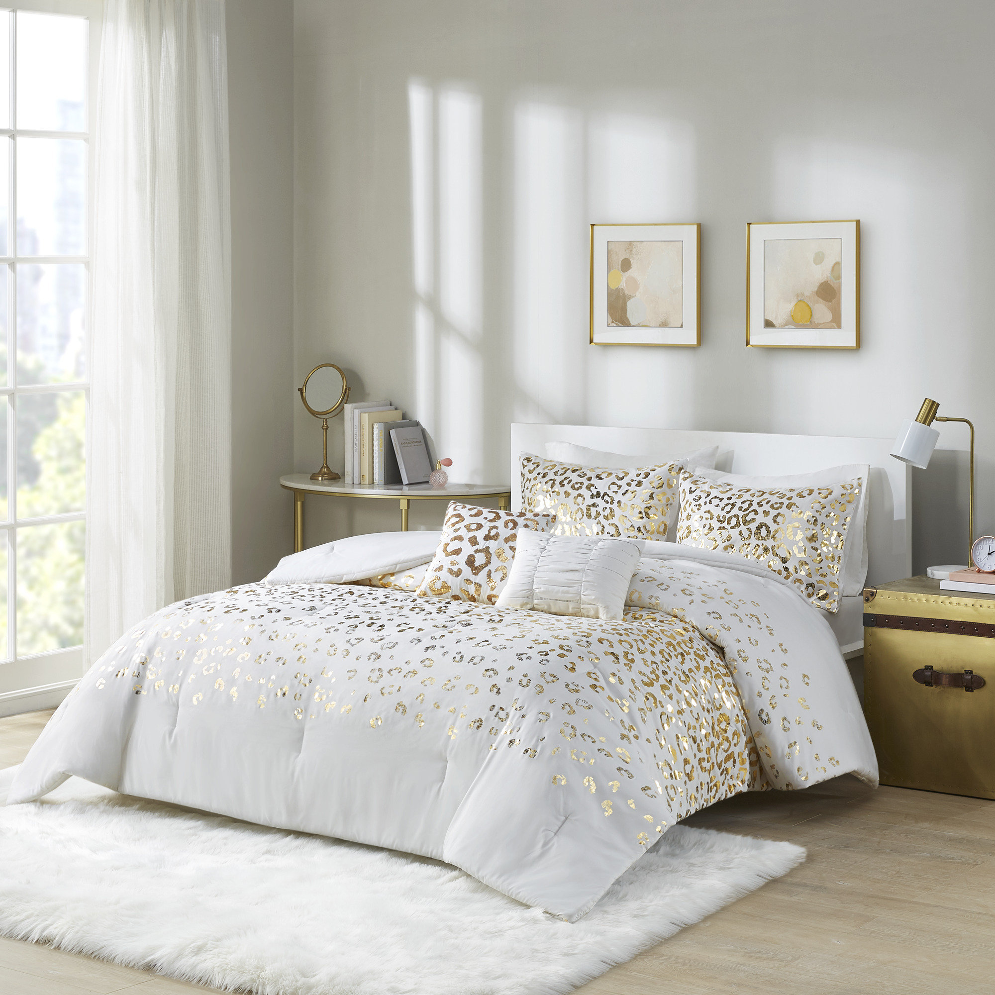 510 Design Lillie Metallic Animal Print Comforter Set & Reviews | Wayfair