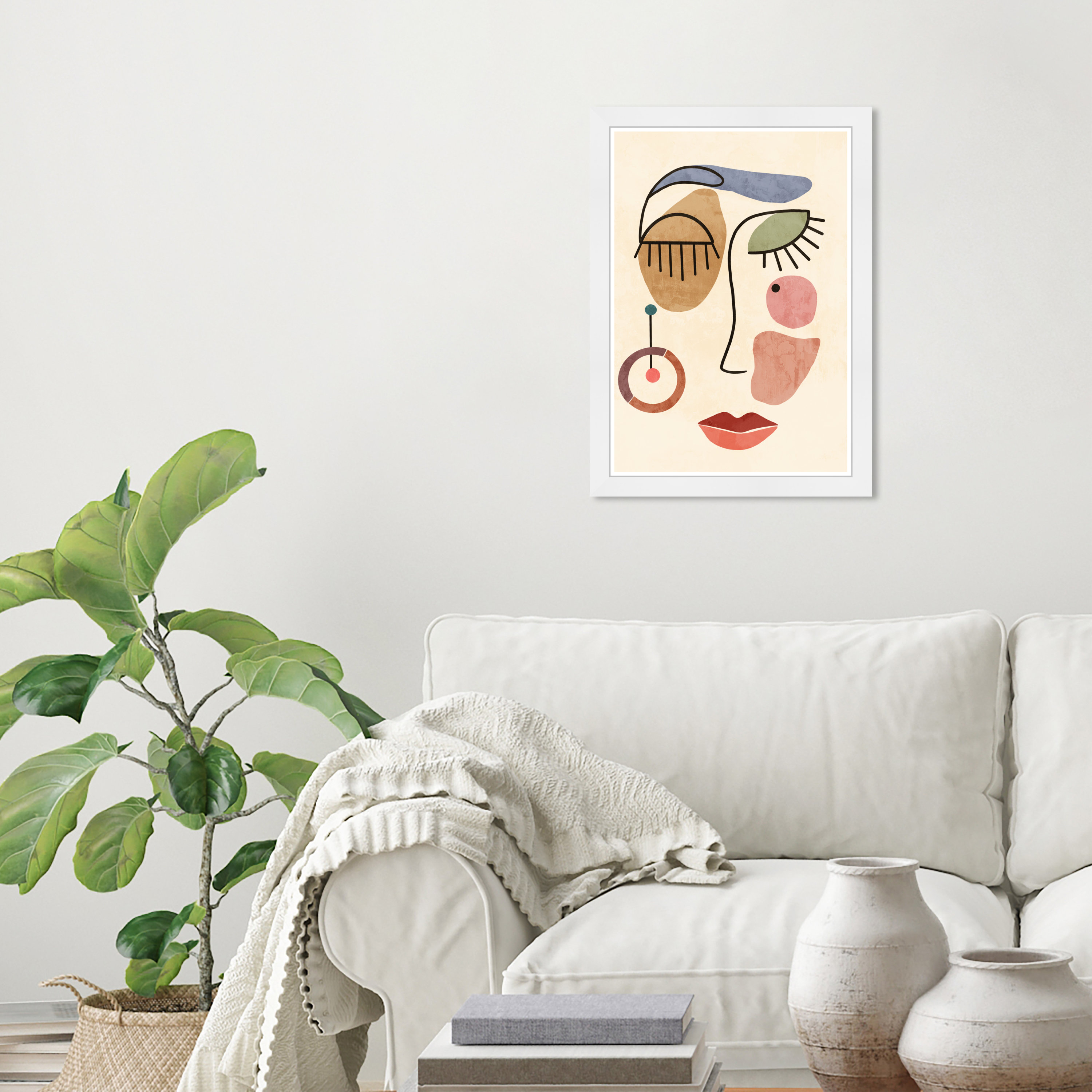 abstract face bedding