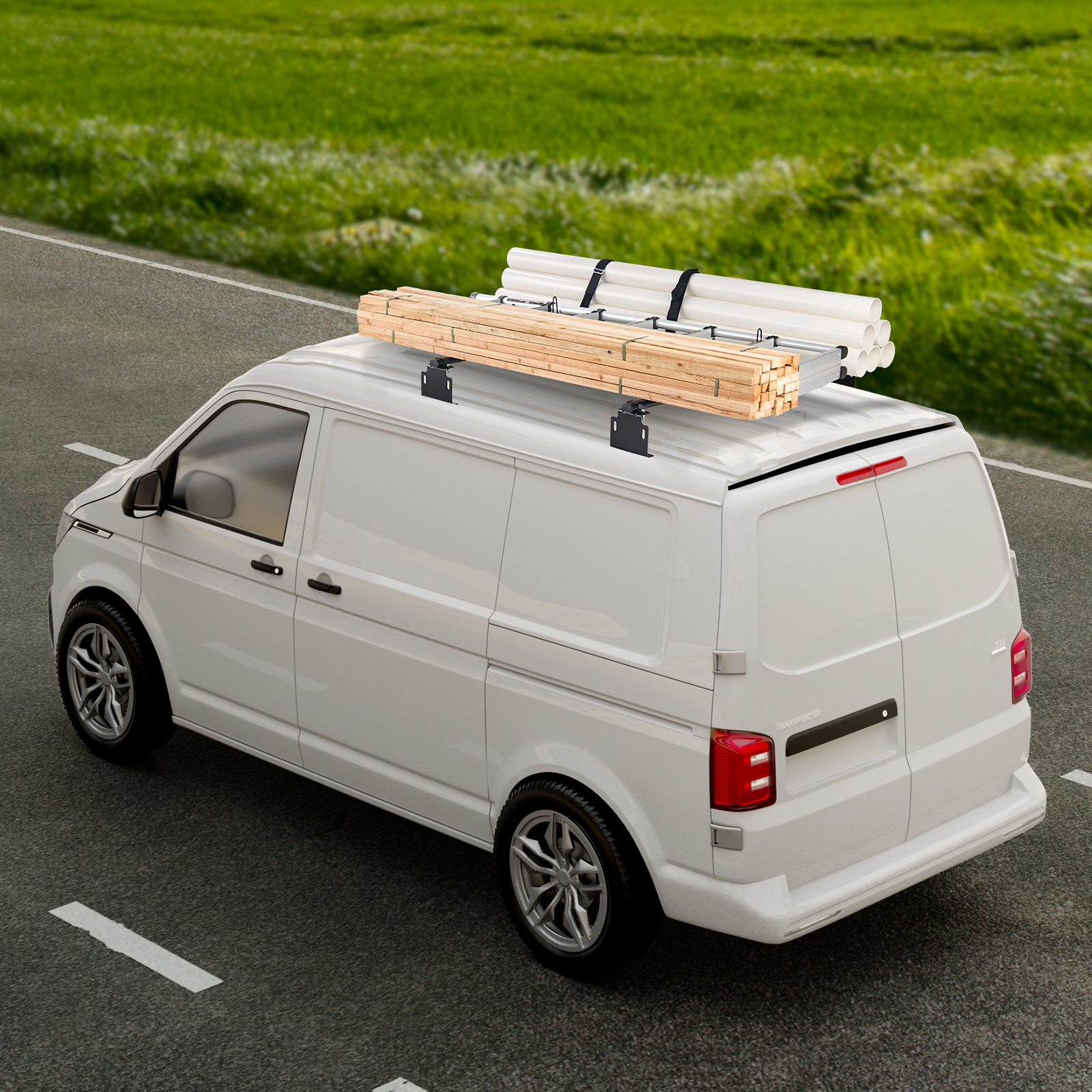 WFX Utility™ Trailer Ladder Rack Van Roof Ladder Rack for Universal ...