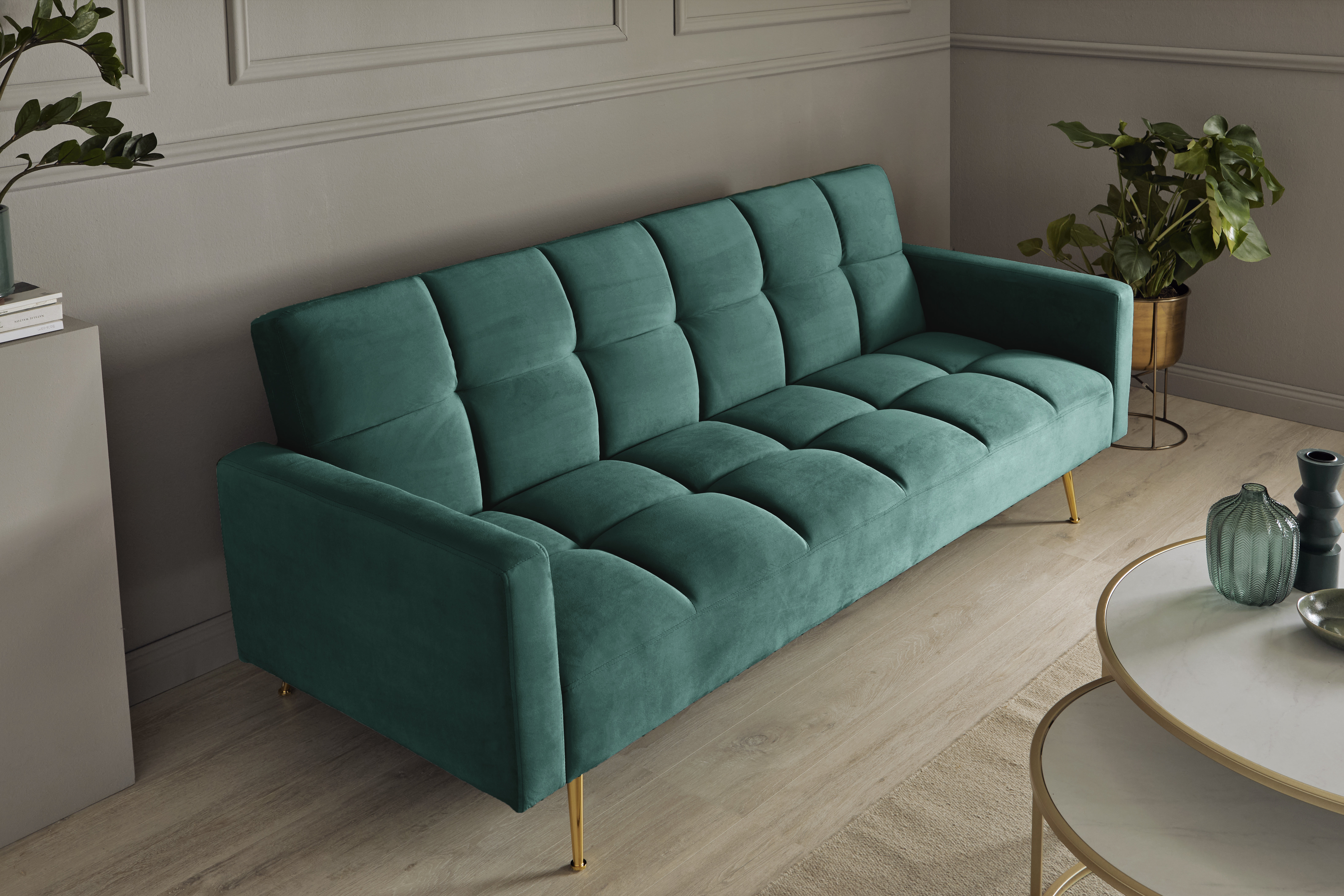 Mercury Row Shiflet 213Cm Velvet Square Arm Sofa & Reviews | Wayfair.ie