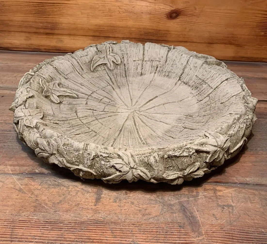 Ophelia & Co. Romo Stone Garden Log Bird Bath | Wayfair.co.uk
