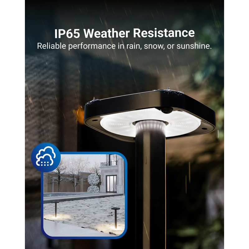 ALHAMBRA Matte Black Low Voltage Solar Powered Integrated LED Pathway ...