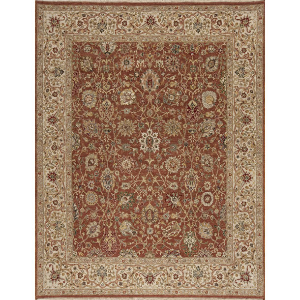 Samad Rugs Sovereign Wool Oriental Area Rug in Cream/Camel | Perigold